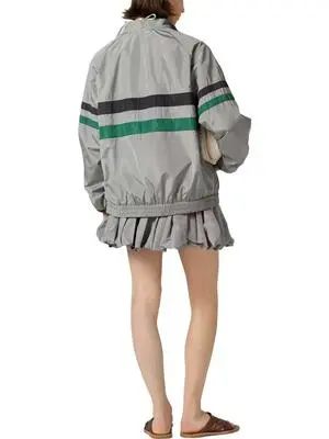 Miu Miu Technical Silk Blouson Jacket - Grey
