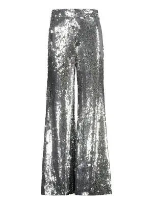 ELLERY Sequin Wide Leg Trousers - Silver
