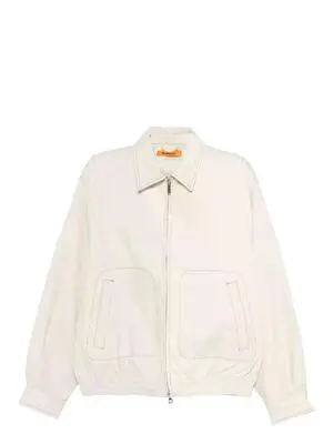 REPLAY Zip-up Jacket With Spread Collar - Neutrals