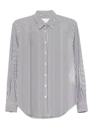 XACUS Marta Striped Long-sleeve Shirt - White