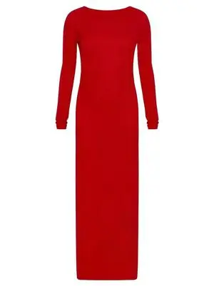 Marella Cut-out Long-sleeve Maxi Dress - Red