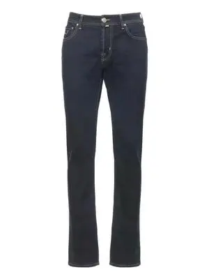 Jacob Cohen Logo-patch Contrast-stitched Jeans - Blue
