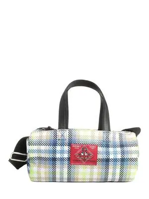 VIVIENNE WESTWOOD Paul Cylinder Tartan Crossbody Bag - Blue