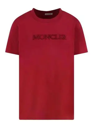 Moncler Embroidered Logo T-shirt - Red