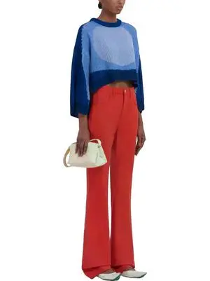 Marni Intarsia-knit Cotton Jumper - Blue
