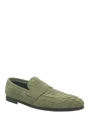 BARRETT Woven Penny Loafers - Green