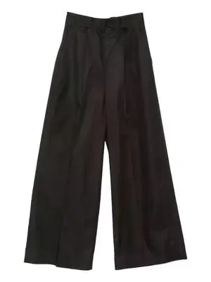 Balenciaga High-waist Wide-leg Trousers - Black