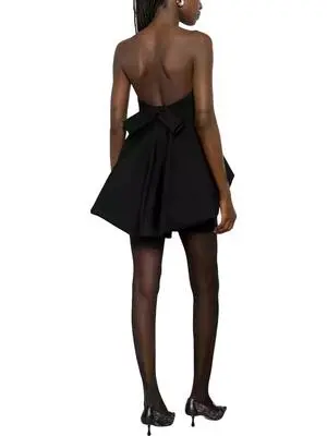 Balenciaga Mini Bow Detail Balloon Dress - Black