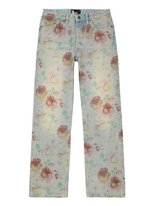 The Kooples Floral Print Straight-leg Jeans - Multico