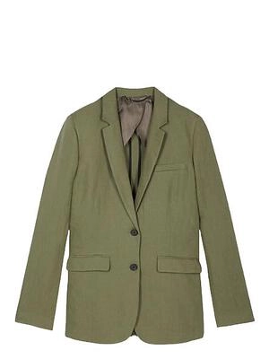 The Kooples The Kooples Notch-Lapel Linen Blazer Foret