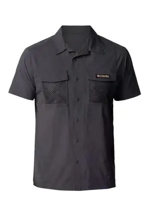 Columbia Mesh-pocket Short-sleeve Shirt - Grey