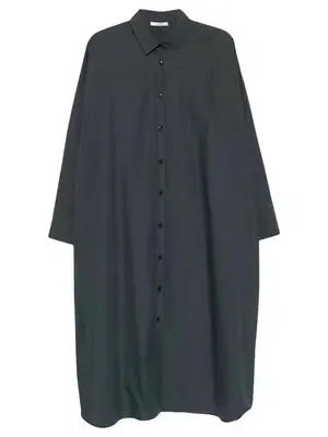 Dusan Long-sleeve Button-down Midi Dress - Grey
