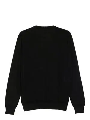 CENERE GB Crew Neck Long Sleeve Sweater - Black