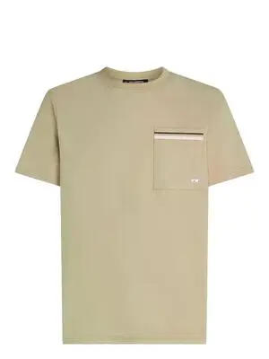 Karl Lagerfeld Striped-pocket T-shirt - Neutrals
