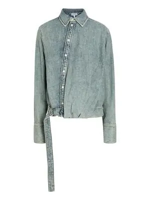 Loewe Draped Belted Shirt - Denim