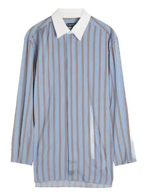 TOM FORD Striped Silk Shirt - Blue