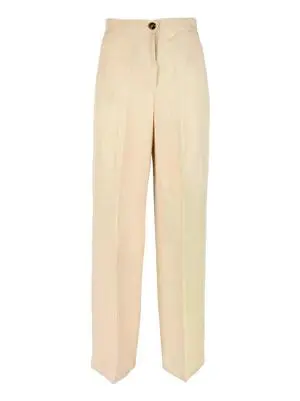 Marella High-waisted Pressed-crease Trousers - Neutrals