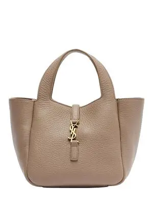 Saint Laurent Saint Laurent Le 5 A 7 Bea Baby Leather Top-Handle Bag Beige