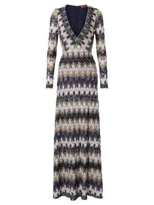 Missoni Metallic Knit Maxi Dress - Multicoloured