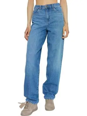 Emporio Armani Logo-plaque Straight-leg Jeans - Blue