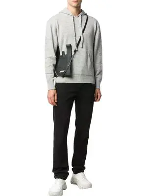 Off-White Diagonal Stripe Cashmere Hoodie - Grey