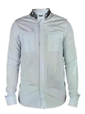 Balmain Denim Collar Shirt - Blue