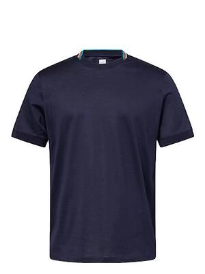 Paul Smith Stripe-trim Short-sleeve Cotton T-shirt - Light Rust