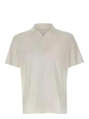 Paul & Shark Ribbed Open-collar Polo Shirt - Neutrals