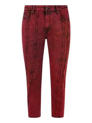 DIESEL® Acid Wash Slim-fit Jeans - Red