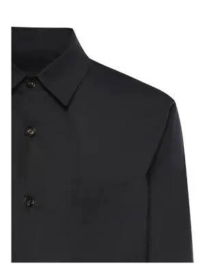 BE ABLE Leroy Chest-pocket Long-sleeve Shirt - Blue