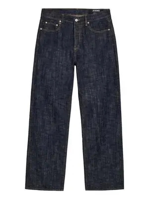 Jacquemus Le De-nimes Droit Wide-leg Jeans - Navy