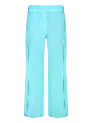 120% Lino Ladder-stitch Trousers - Blue