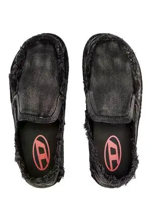 DIESEL® D-lukas Frayed Loafers - Black