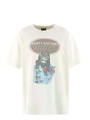 SAINT MXXXXXX Vanity Graphic-print T-shirt - Neutrals