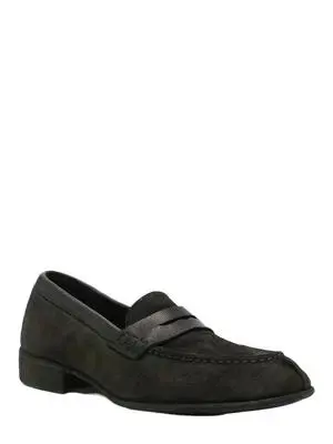 Guidi Suede Leather Loafers - Black
