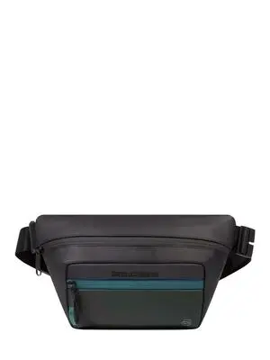 PIQUADRO Water-Resistant Belt Bag With Zip-Fastening Pocket Black