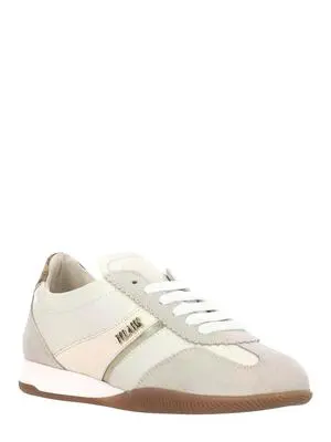 ALVIERO MARTINI 1° CLASSE Paneled Geo Map Print Sneakers - Neutrals