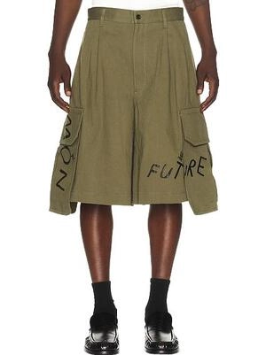 Comme Des Garçons Cargo Pocket Cotton Shorts - Khaki