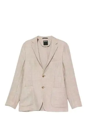 Zegna Two-button Single-breasted Blazer - Neutrals