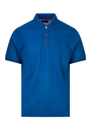 Kiton Logo-button Polo Shirt - Blue