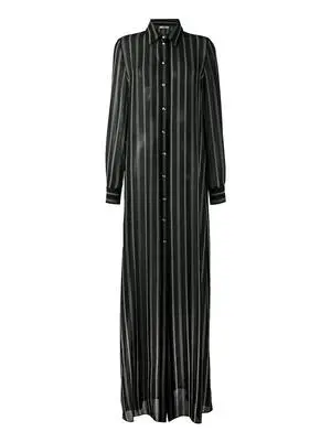 LANVIN Striped Maxi Shirt Dress - Black