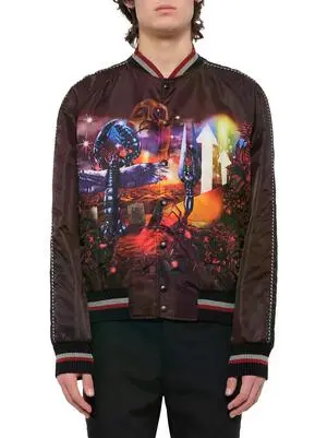 LANVIN Planet Scene Print Bomber Jacket - Multicolour