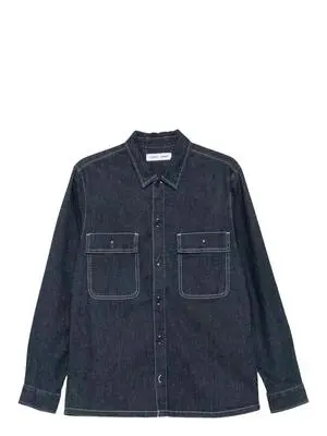 SAMSOE SAMSOE Patch-pocket Shirt - Blue