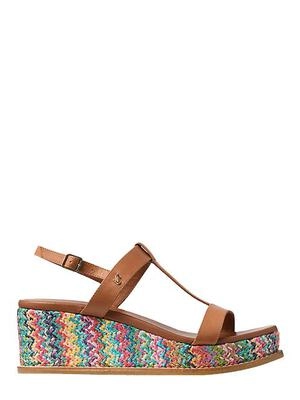 JIMMY CHOO Theia 60 Leather Wedge Heeled Sandals - Multi