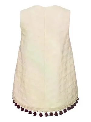 La DoubleJ La Scala Jacquard Cotton Blouse - Neutrals