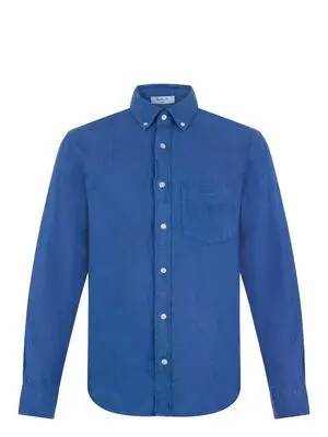Gant Long-sleeve Linen Shirt - Blue