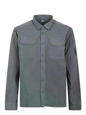 C.P. COMPANY Lens-detail Pocket-front Shirt - Grey