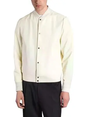 SALVATORE SANTORO Leather Bomber Jacket - Neutrals