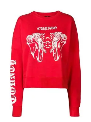 COUNTY OF MILAN Tattoo Print Sweatshirt - Red