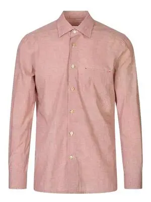 Kiton Geometric-print Long-sleeve Shirt - Red